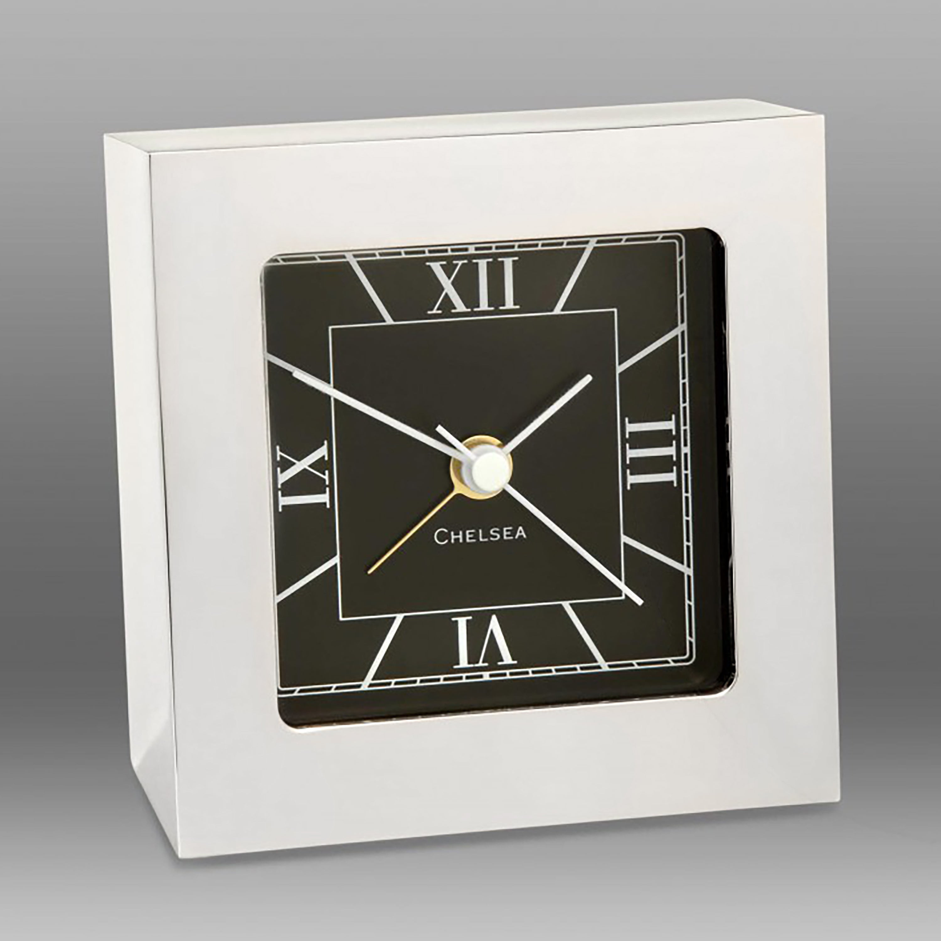 roman numerals clock square